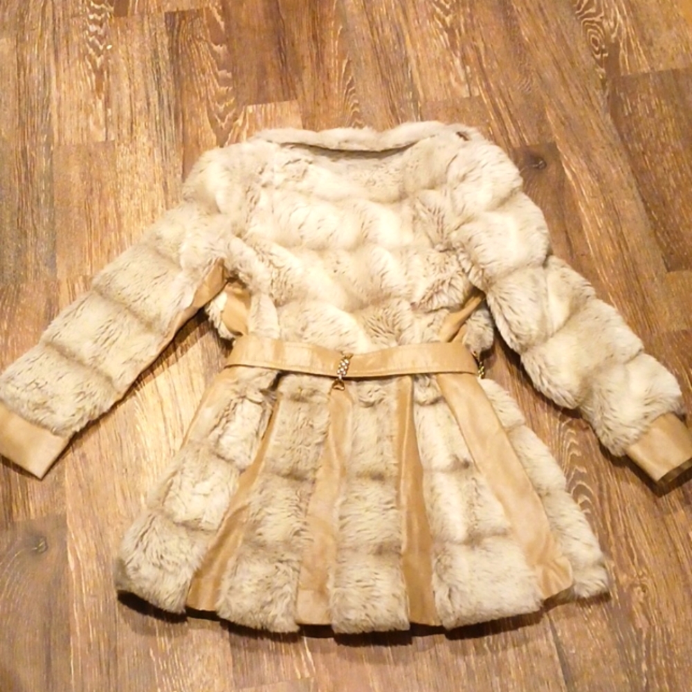 1974's-1995 Faux, Fur And Leather Coat - Gem